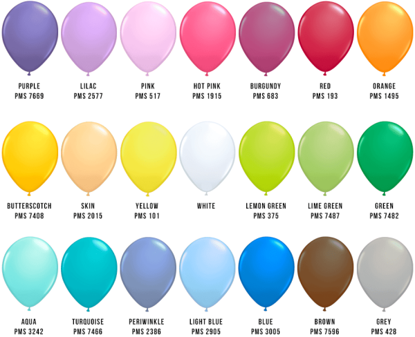color-chart-std-12 - CSA Balloons