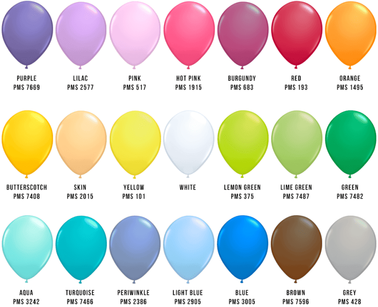 color-chart-std-12 - CSA Balloons